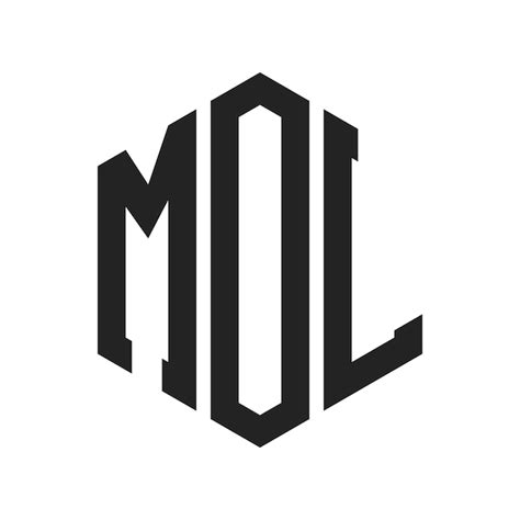 Premium Vector Mol Logo Design Initial Letter Mol Monogram Logo Using Hexagon Shape