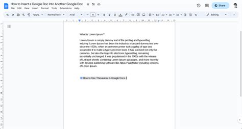 How To Insert A Google Doc Into Another Google Doc