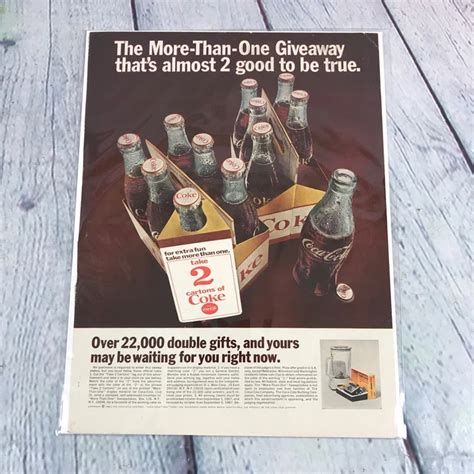 Vintage 1967 Coca Cola Coke Soda Genuine Magazine Advertisement Print Ad £1069 Picclick Uk