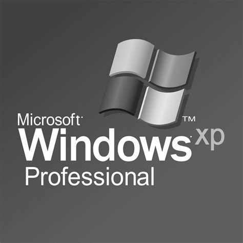 microsoft windows xp professional logo black and white brands logos