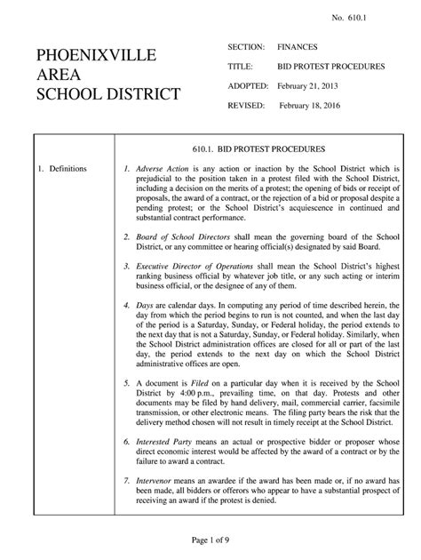 Fillable Online Bid Protest Procedures Fax Email Print Pdffiller