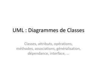 PPT UML Diagrammes De Classes PowerPoint Presentation Free Download ID