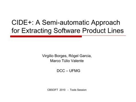 A Semi Automatic Approach For Extracting Software Product Lines