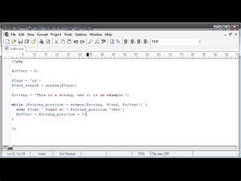 Beginner PHP Tutorial 49 String Functions String Position Part 2