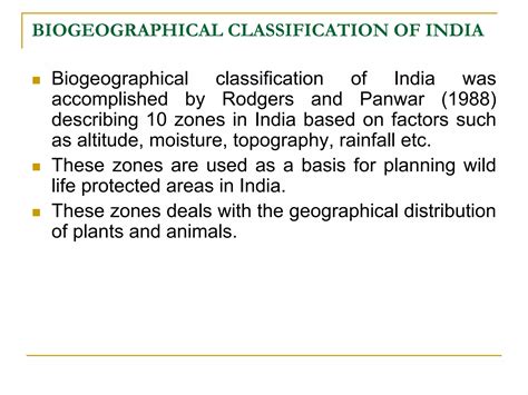 Biogeographical Classification Of Indiabiodiversity Ppt