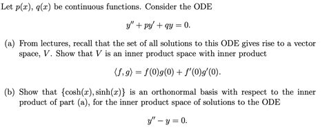 Solved Let P X Q X Be Continuous Functions Consider The Chegg