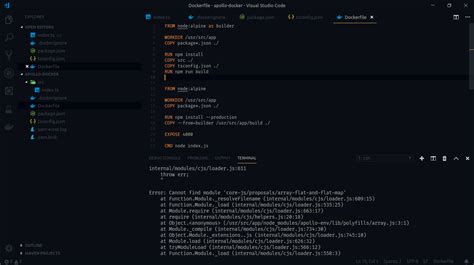 Typescript Docker Image Does Not Run Cannot Find Module Stack