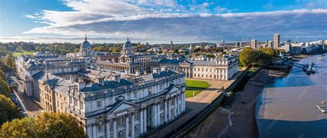 Premium Photo Panoramic Aerial View Of Greenwich Old Naval Academy By