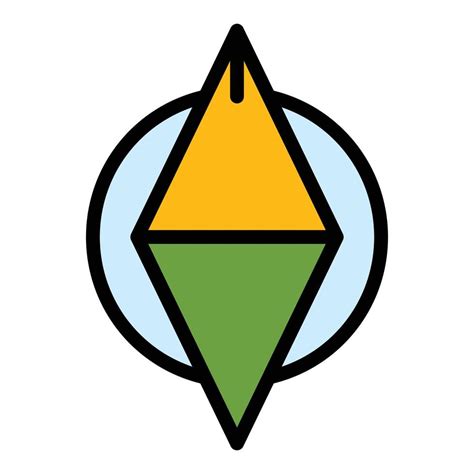 Quest Compass Icon Color Outline Vector 15146705 Vector Art At Vecteezy