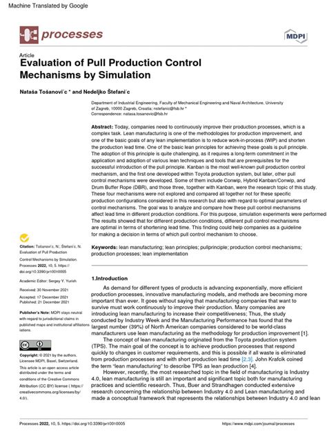 Kanban Toyota Pdf Lean Manufacturing Simulation