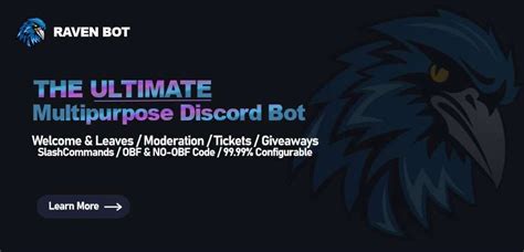 Raven Bot Multipurpose Discord Bot Builtbybit Mc Market