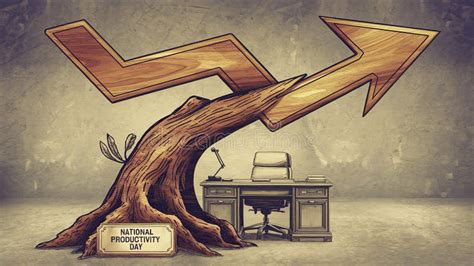 Illustration Of Dynamic Growth Icon Symbolizing National Productivity Day Initiatives