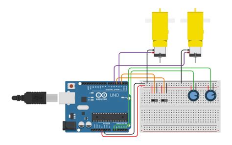 Circuit Design Dc Motors Potentiometers Speed Control Tinkercad