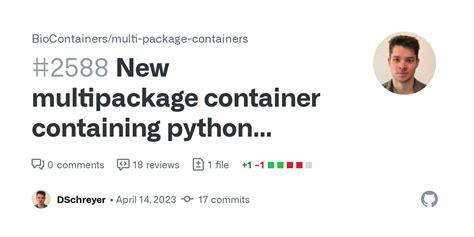 New Multipackage Container Containing Python Packages For PrepareAA S By DSchreyer Pull