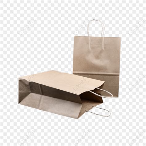 두 개의 크래프트 종이 포장 휴대용 종이 봉투마루금속 사진 Png 일러스트 무료 다운로드 Lovepik