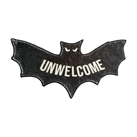 Midnight Shadows Unwelcome Bat Shaped Coir Mat Halloween Decorations
