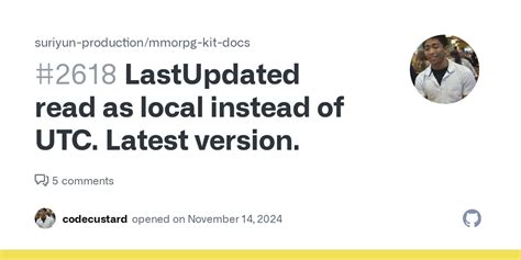 LastUpdated Read As Local Instead Of UTC Latest Version Issue Suriyun Production