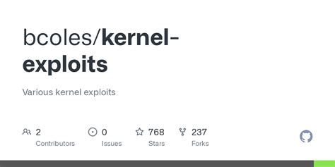 Github Bcoleskernel Exploits Various Kernel Exploits