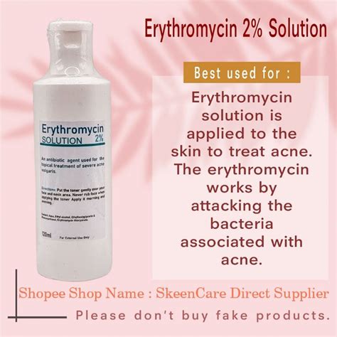 120ml Erythromycin 2 Solution Shopee Philippines