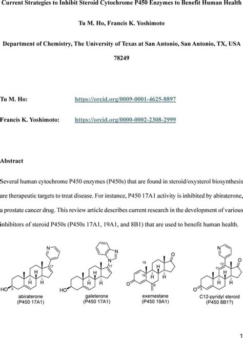 Current Strategies To Inhibit Steroid Cytochrome P450 Enzymes To