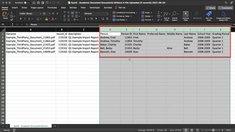 workflow creating a manifest file for importing academic documents