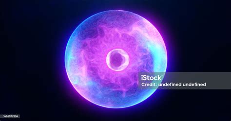 빛나는 밝은 입자가 있는 파란색 보라색 에너지 구체 전자가 있는 원자 전기 마법의 장 과학 미래 하이테크 추상 배경 0명에 대한 스톡 사진 및 기타 이미지 Istock