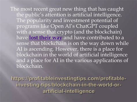 blockchain in the world of artificial intelligence ppt