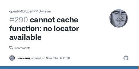 Cannot Cache Function No Locator Available Issue OpenPMD