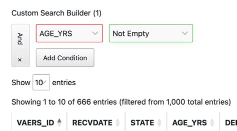 how to use the search builder in the csv viewer botflo