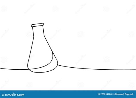 Glass Flask One Line Continuous Drawing Laboratory Glass Equipment Continuous One Line