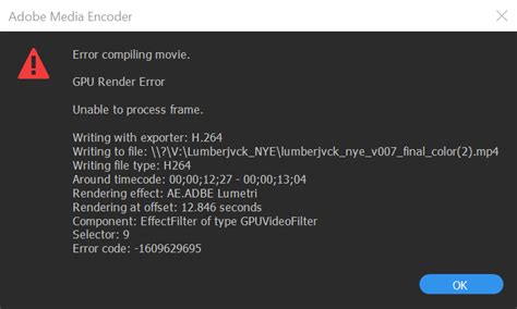 Need Help With This Error Asap For Cleint Rpremiere