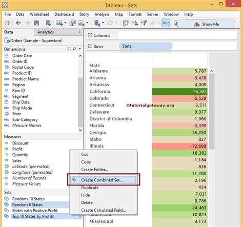 Combined Tableau Sets
