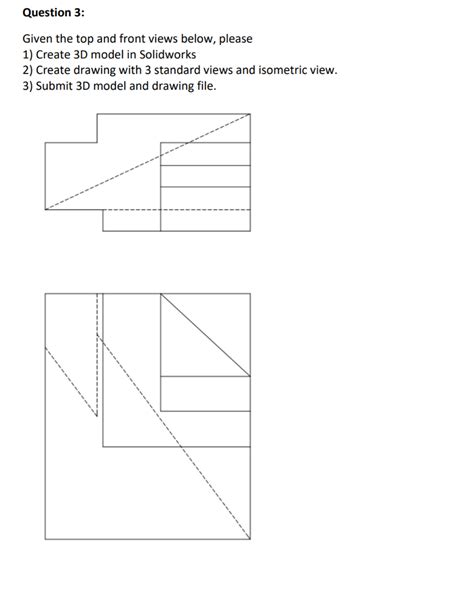 Solved Given The Top And Front Views Below Please Create Chegg