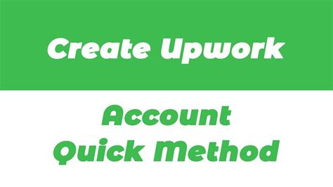 How To Create Upwork Account Create Upwork Profile In Minutes Youtube