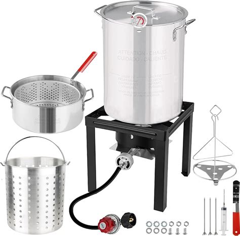Deep Turkey Fryer Set Seafood Boil Pot With Basket