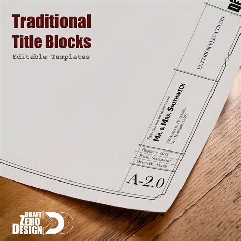 title block cad template for interior designers and architects