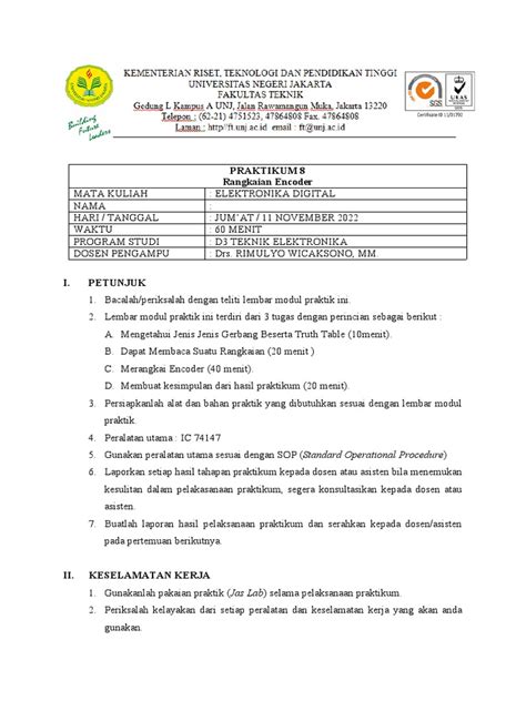 Jobsheet 8 Rangkaian Enkoder Pdf