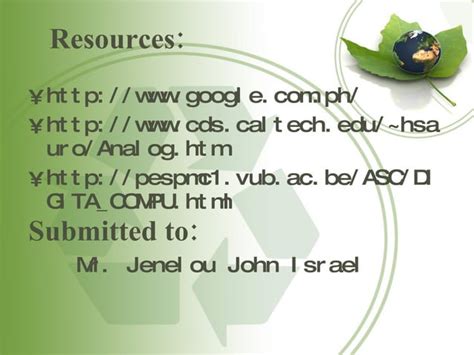 analog and digital computers ppt computing technology and computing
