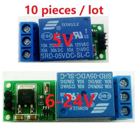 10pcs 5V 6V 9V 12V 24V Flip Flop Latch Relay Module Bistable Self Locking Switch Board For