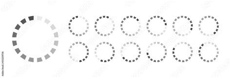 Circular Loading Buffering Icons Vector Video Ready For Animation Gif All Keyframes Frames