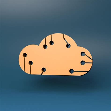 Premium Photo Cloud Icon Data Storage Concept 3d Render Illustration