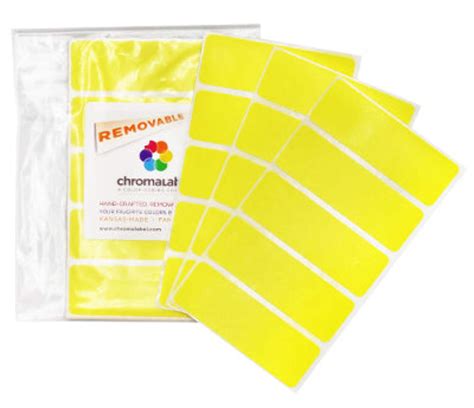 1 X 3 Removable Color Code Rectangle Labels 150pack