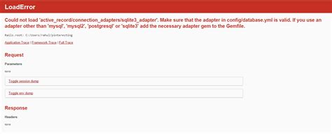 Ruby Rails On Windows Error Could Not Load Active Record Connection Adapters Sqlite3 Adapter