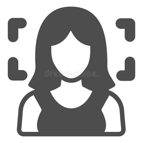 Assistant Woman Identity Solid Icon Neural Network Concept Vector Graphics Stock Vector