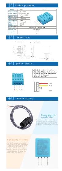 Dht Digital Capacitive Single Bus Temperature And Humidity Sensor Module Temperature And