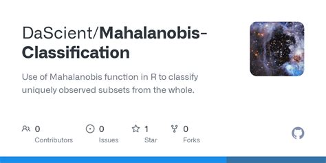 Github Dascientmahalanobis Classification Use Of Mahalanobis