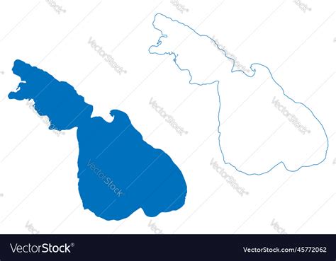 Lake Sevan Republic Of Armenia Map Scribble Vector Image