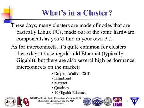 Ppt Parallel And Cluster Computing 2005 Distributed Multiprocessing And Mpi Powerpoint