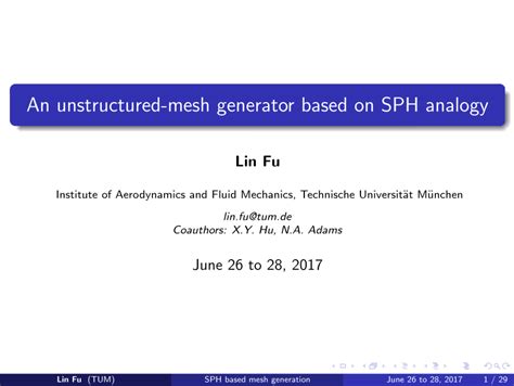Pdf An Unstructured Mesh Generator Based On Sph Analogy