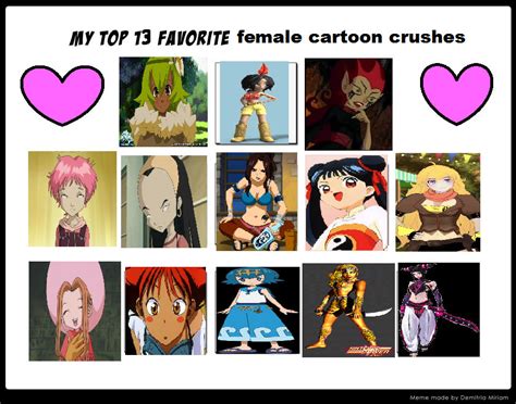 Top 13 Female Cartoon Crushes By Dragonstormknight On Deviantart